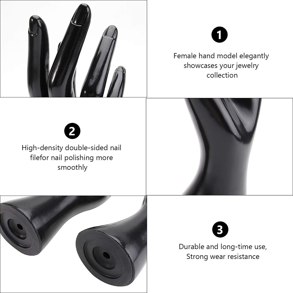 Cabilock 2pcs Necklace Rings Ring Tray Mannequin Hand Form Bracelet Ring Stand Cone Ring Holder Creative Display Stand Jewelry Display Rack Jewelry Organizer Model Bracket Props Desktop