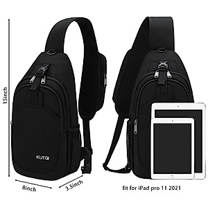 KUTQI Lightweight Sling Backpack Crossbody Bag for Travel Hiking Chest Bag