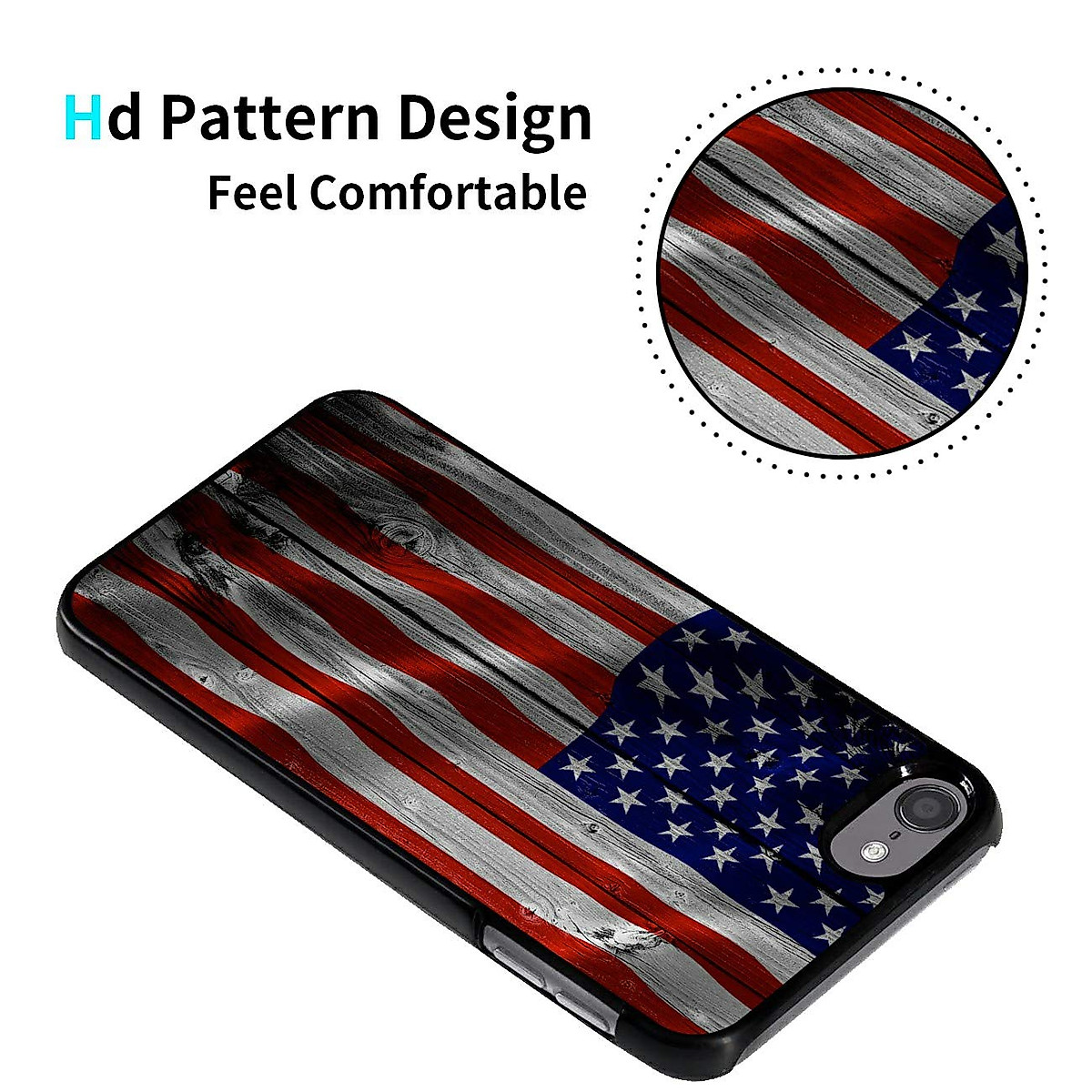 AIRWEE iPod Touch 7 Case,Touch 6/5 Case, Slim Back Cover Hard Plastic Protector Case for Apple iPod Touch 5th/6th/7th Generation,American Flag …