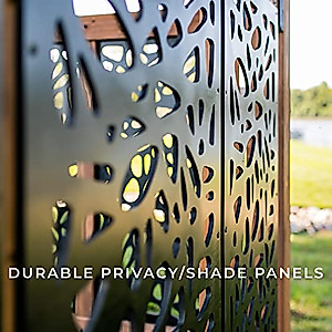 Backyard Discovery Verona Wooden Cabana Pergola with Pebble Privacy Panels