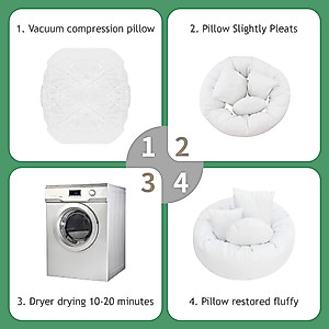 4PC Newborn Photography Props Baby Posing Aid Pillow Beans Bag 1pc Donut +3 pcs Posing Pillow Photograph Shoot Set for 0-4 Months Baby White