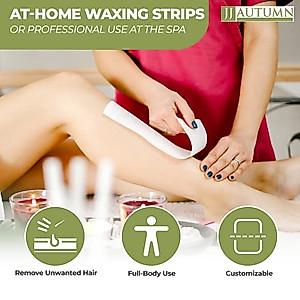 Cotton Wax Strips Roll | Waxing Strips for Face, Body, and Eyebrows | Salon Grade Facial Wax Strips for Hair Removal | No Irritation & Pain | 40-Yard Epilation Wax Strip Roll for Men & Women