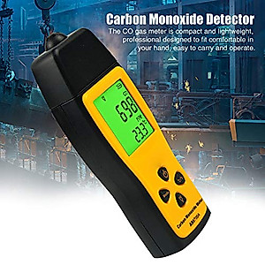 Handheld Carbon Meter, Portable Precision Detector LCD Digital Display Multipurpose Gas Monitor Tester, 0-1000ppm (Battery Not Included)