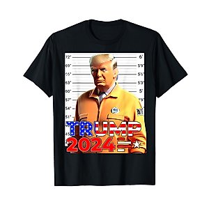 Donald Trump Boxer Indicted Jail Arrest Trump Mugshot T-Shirt