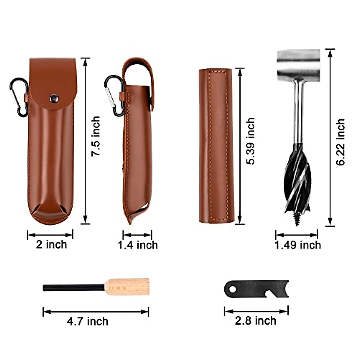 A4R Bushcraft Gear - Hand Auger Wrench – Bushcraft Hand Auger Wrench - Scotch Eye Wood Auger - Scotch Eye Auger