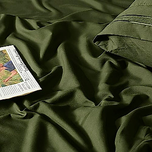 Homiest Extra Deep Pocket Queen Size Sheets Set, 6 Pieces Soft Olive Green Sheets 18-24 Inch Deep Pocket Bed Sheets, Hotel Luxury 1800 Thread Count Microfiber Bed Set Fits Ultra Deep Mattress