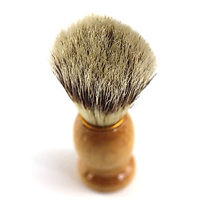 Iconikal Wood Handled Badger Hair Shaving Brush, 2-Pack Aeorsol-Free Shaving Cream