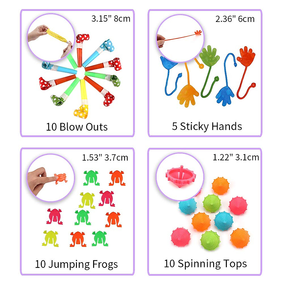 Amy&Benton 120PCS Prize Box Toys for Kids Classroom Pinata Filler Toys Kids Birthday Party Favors Assorted Carnival Prizes Treasure Box Chest Prizes Toys Goodie Bag Stuffers