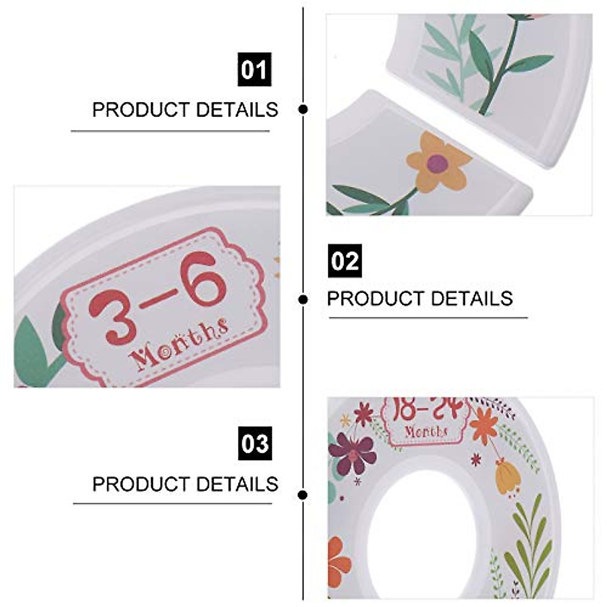 Baluue 24pcscloset Nursery Bedroom Shelf Months or Shelves to Toddler Cartoon Boy Wardrobe Size Age for Flowers from Clothing - Newborn Floral Round Clo Hangers Organizers Printed Infant