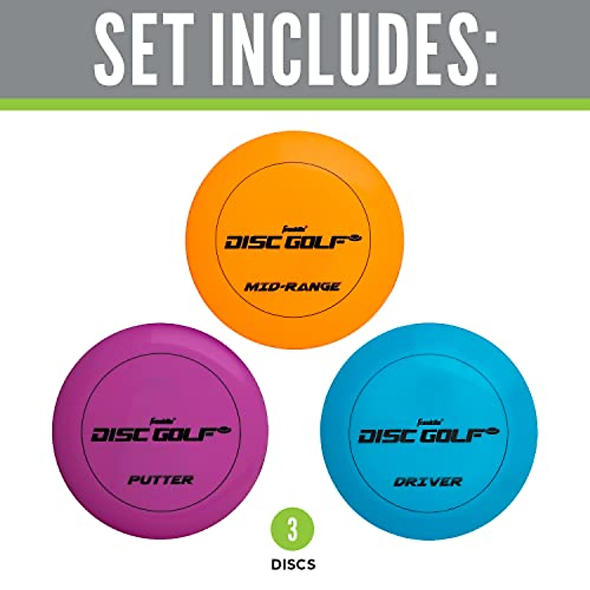 Franklin Sports unisex adult Orange/Blue/Pink ultimate flying discs, Mid-Range, Putter Discs Included - All Ages US