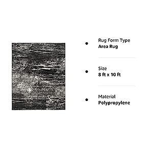 SAFAVIEH Adirondack Collection 8' x 10' Silver / Black ADR112A Modern Abstract Non-Shedding Living Room Bedroom Dining Home Office Area Rug