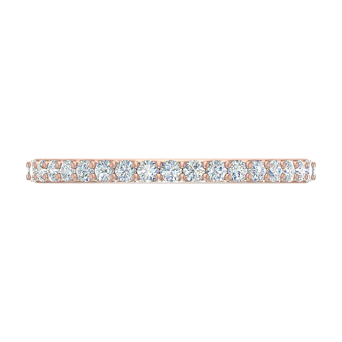 1/2 Carat Diamond Eternity Wedding Band in 14K Rose Gold (Ring Size 5.5)