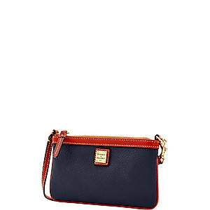 Dooney & Bourke Handbag, Pebble Grain Large Slim Wristlet - Blue