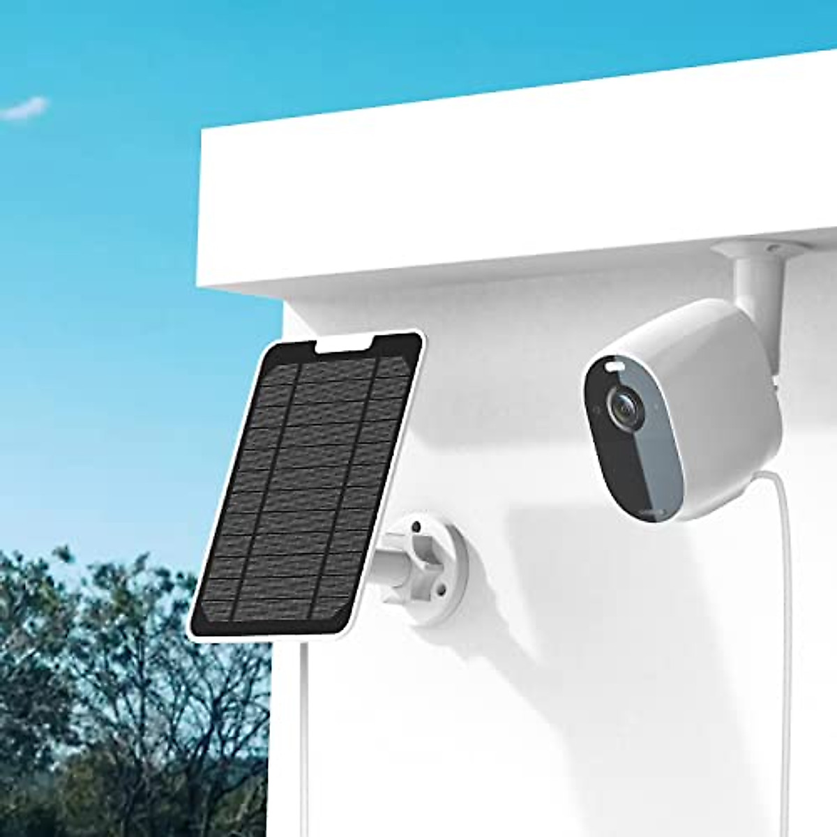 4W Solar Panel Charging Compatible with Arlo Pro 3/Arlo Pro4/Arlo Ultra/Arlo Ultra 2/Arlo Pro 3 Floodlight only, with 13.1ft Waterproof Charging Cable, IP65 Weatherproof,Includes Secure Wall Mount