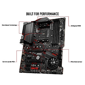 MSI MPG X570 GAMING PLUS Motherboard (AMD AM4, PCIe 4.0, DDR4, SATA 6Gb/s, M.2, USB 3.2 Gen 2, HDMI, ATX)