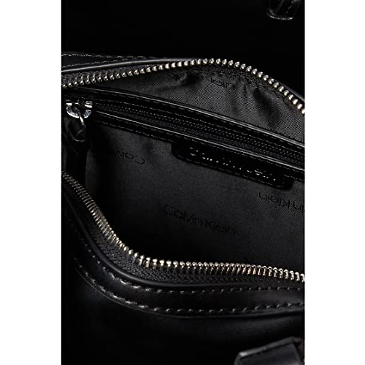 Calvin Klein Porter Satchel Black/Silver One Size