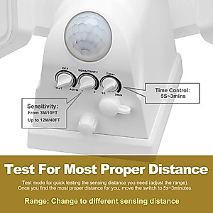 MKD Solar Outdoor Lights, LED Motion Sensor Outdoor Lights,10W/1200LM//5000K/IP44 Waterproof Solar Motion Lights Outdoor Solar Wall Lights Security Lights for Garden，Front Door, Backyard, Garage, Deck