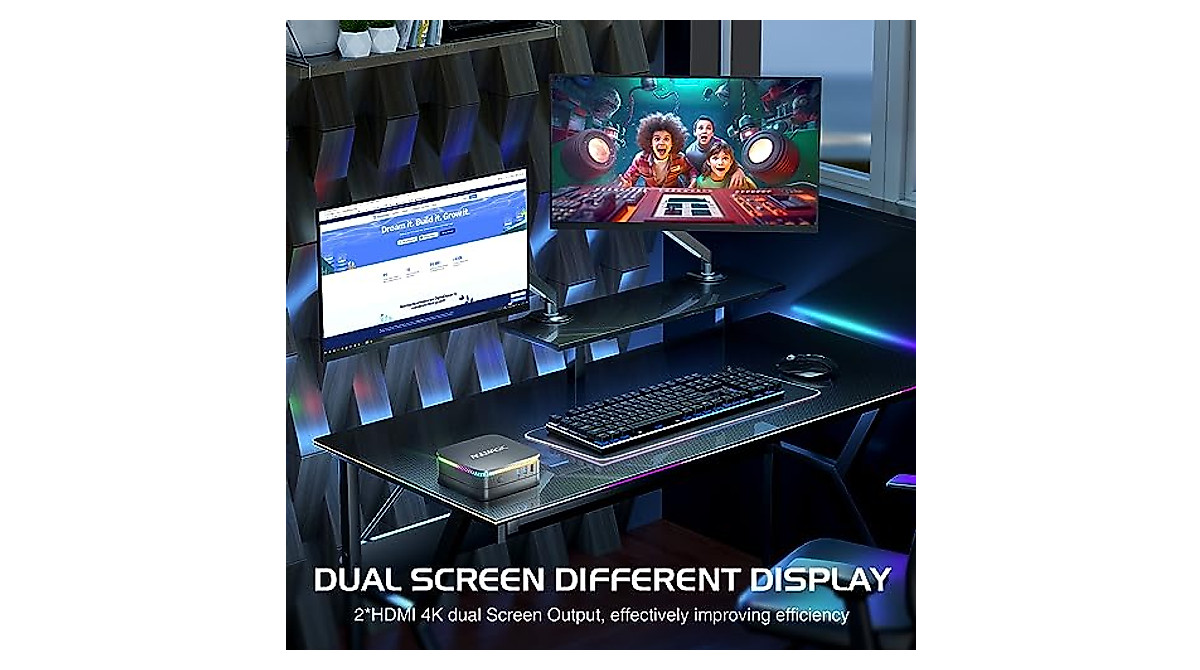 Mini PC RGB AK1 Plus: Intel 12th Gen, Dual 4K