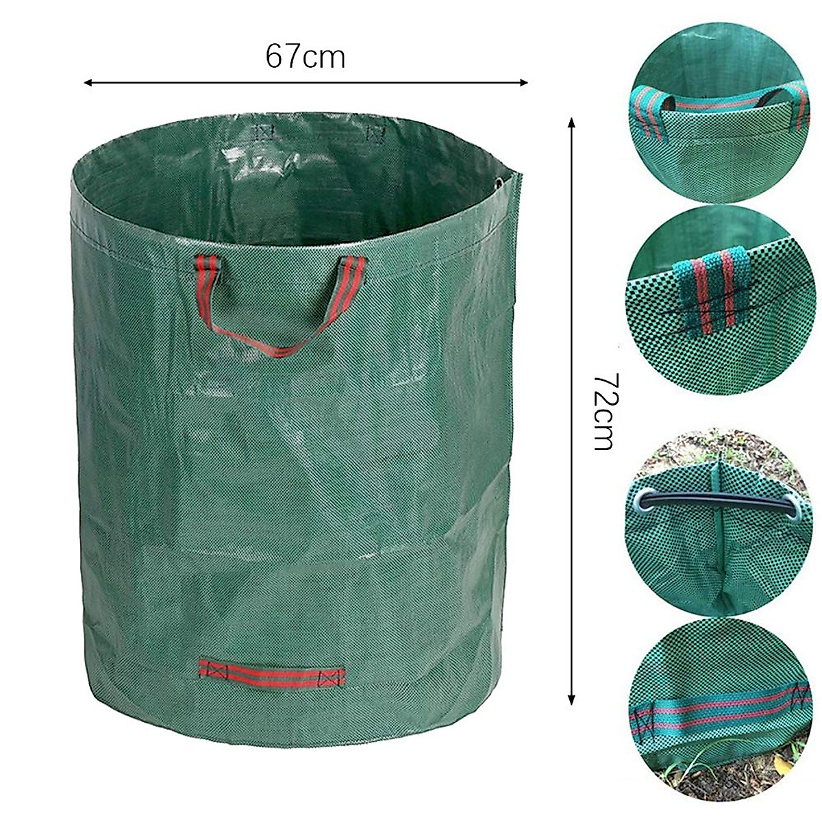 IME Reusable Gardening Lawn Leaf Bag, 272L, Green, 1 Count