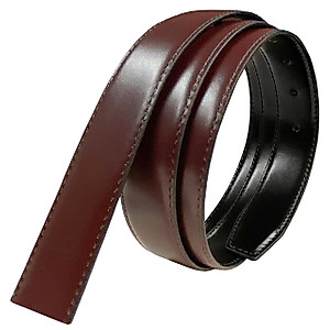 RB30 Reversible Belt Strap Replacement Genuine Leather Dress Belt Strap 1-1/8"(30mm) Wide (Black/Burgundy, 38)
