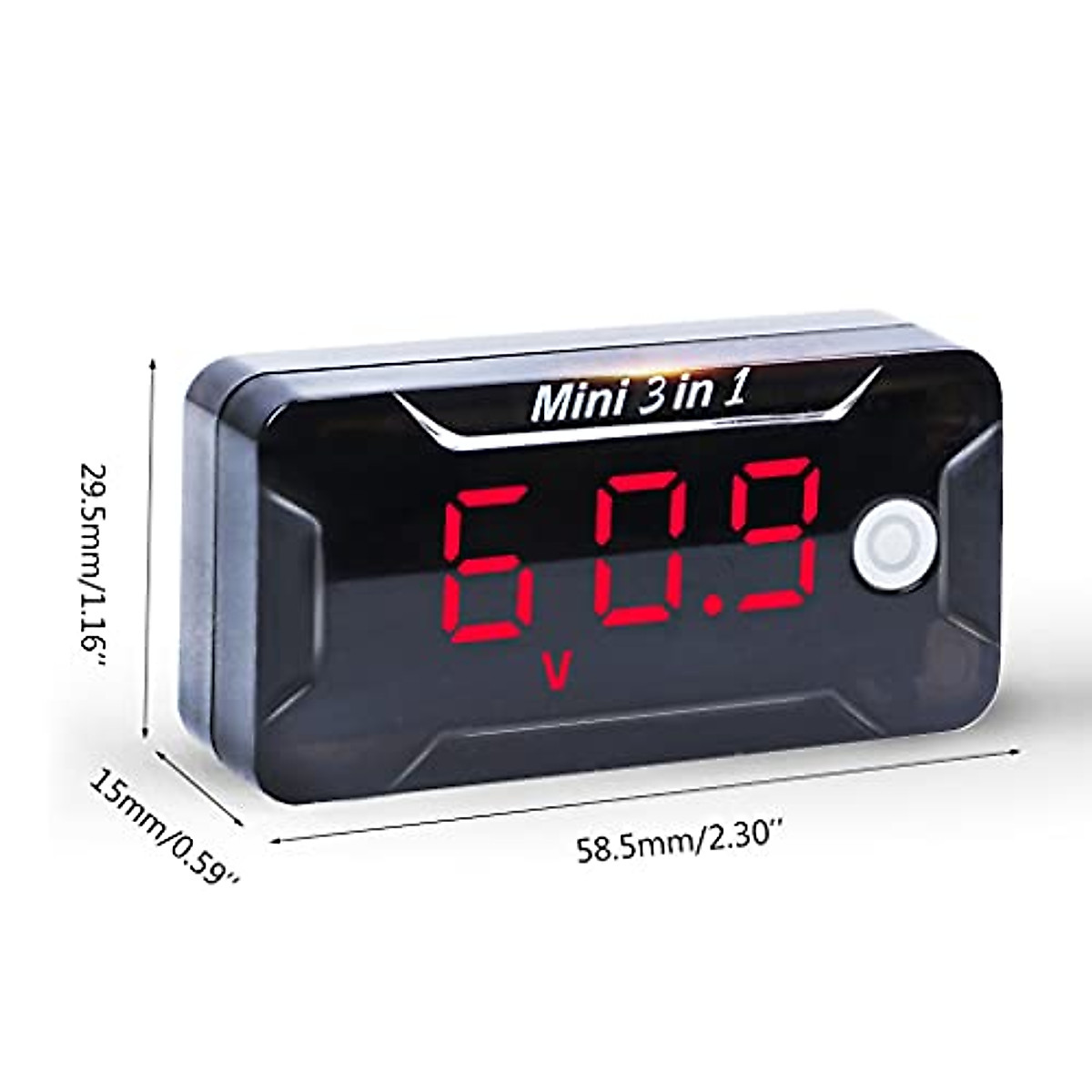 Motorcycle Digital For Time Clock + Thermometer +Voltage Voltmeter 3 In 1 Waterproof Tester Battery Moniter Gauge Digital Time Clock