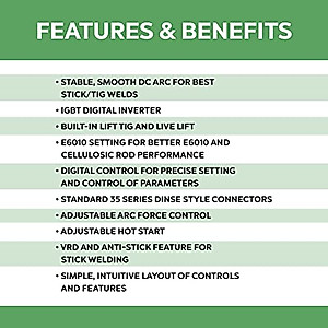2021 PowerArc 210STL Stick Lift TIG IGBT Inverter Welder E6010 Capable 110/220 Dual Voltage