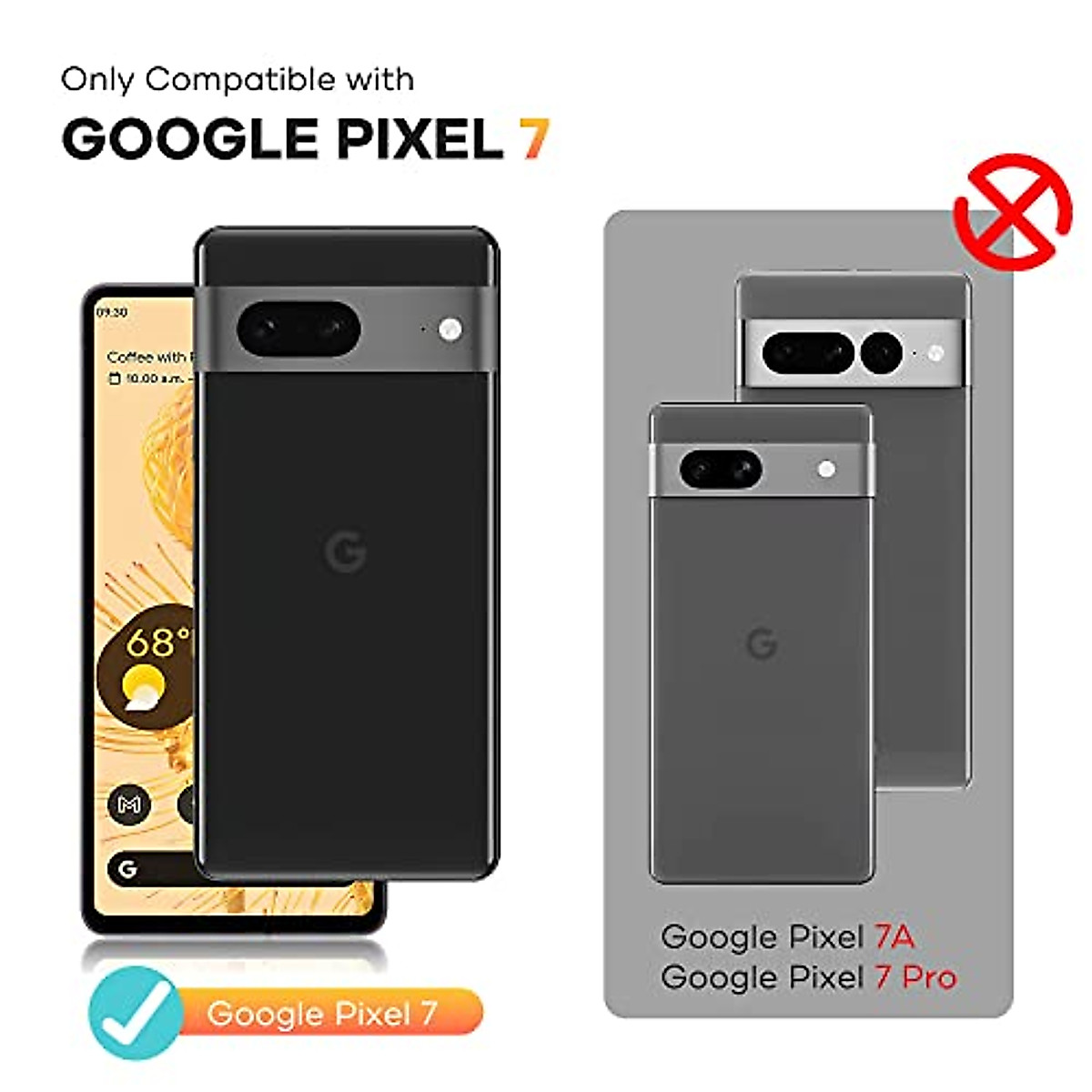 AACL 3 Pack for Google Pixel 7 Screen Protector Tempered Glass 9H 5G Bubble Free Fingerprint Unlock Compatible Case Friendly Anti Scratch Durable with Alignment Tool
