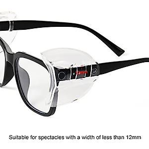 YunTuo 20 Pairs Eye Glasses Side Shields for Prescription Glasses, Slip on Clear Side Shield- Fits Small to Large Eyeglasses
