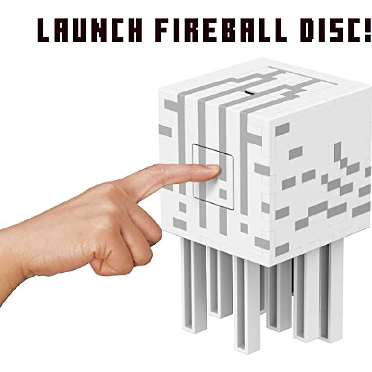 Mattel Minecraft Toys | Fireball Ghast Figure with 10 Shooting Discs | Video-Game Collectible | Gifts for Kids and Fans