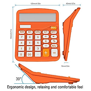 Helect Calculator, Standard Function Desktop Calculator (Orange)