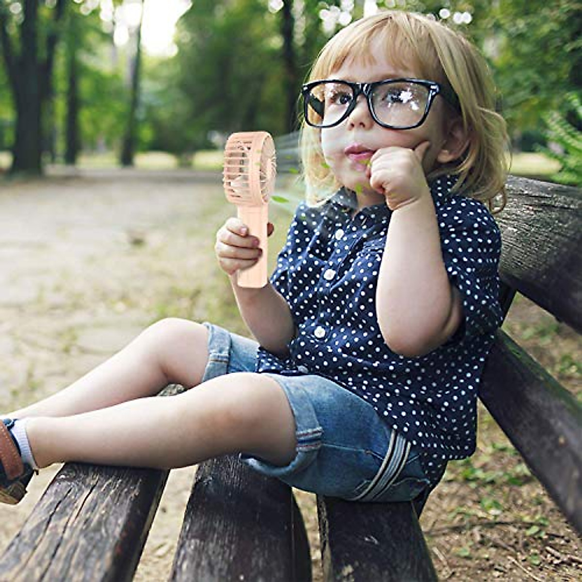 OUTXE Funme Mini Makeup Fan 3350mAh Eyelash Fan Portable Fan Handheld Fan USB 3 Settings Small Personal Fan Lightweight for Girls Women