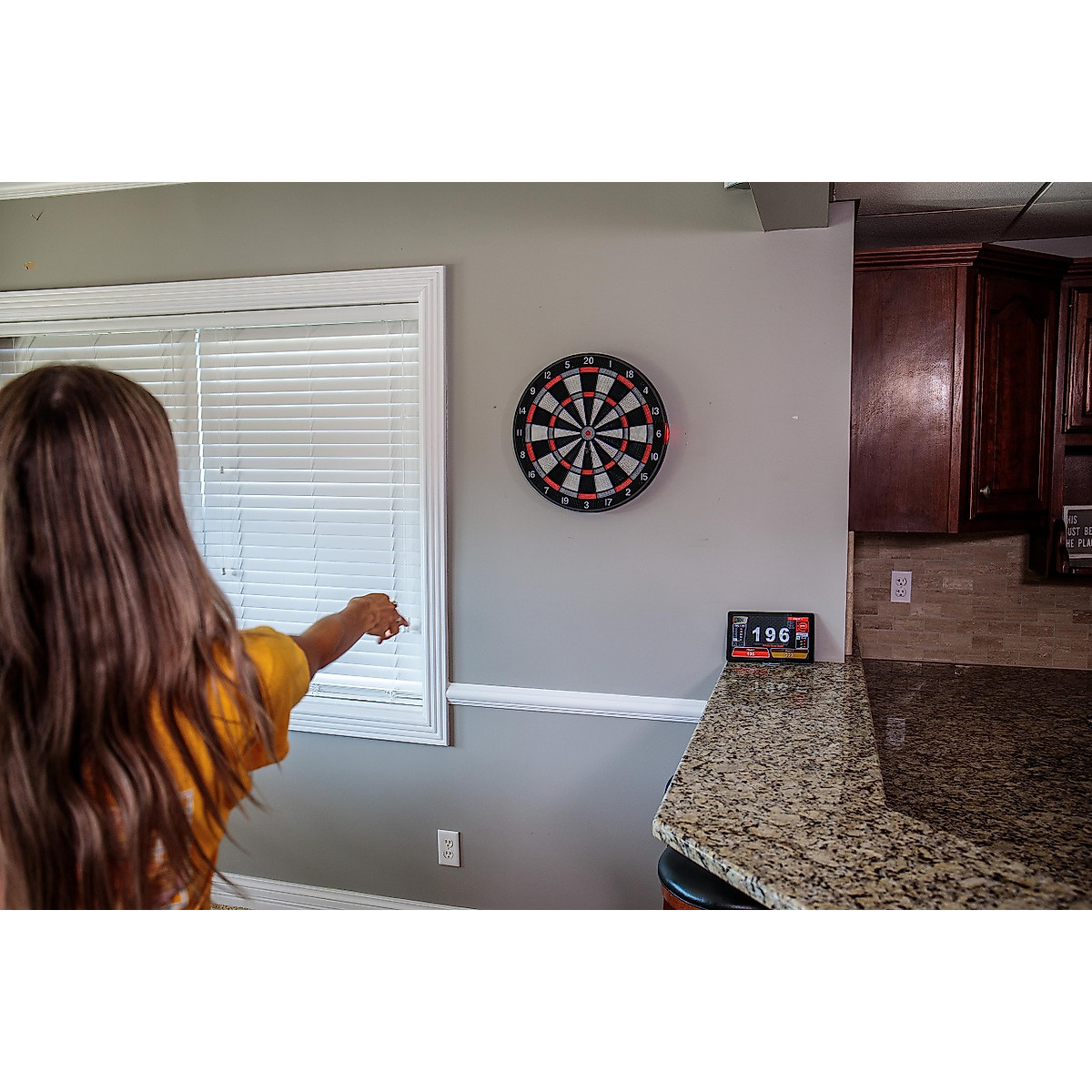 Arachnid SDB1000 Soft Tip Dartboard with Online Gameplay and Full Color Scoring and Animation, Black (SDBA1000ARA)