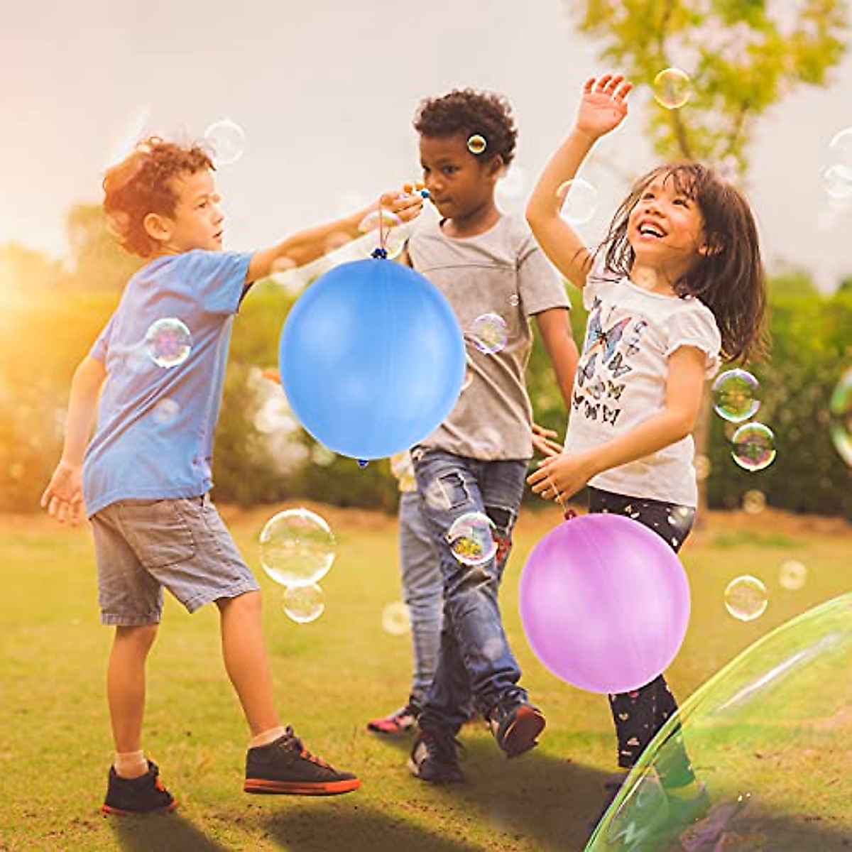 RUBFAC 80 Punch Balloons Punching Balloon Heavy Duty Party Favors For Kids, Bounce Balloons with Rubber Band Handle for Birthday Party