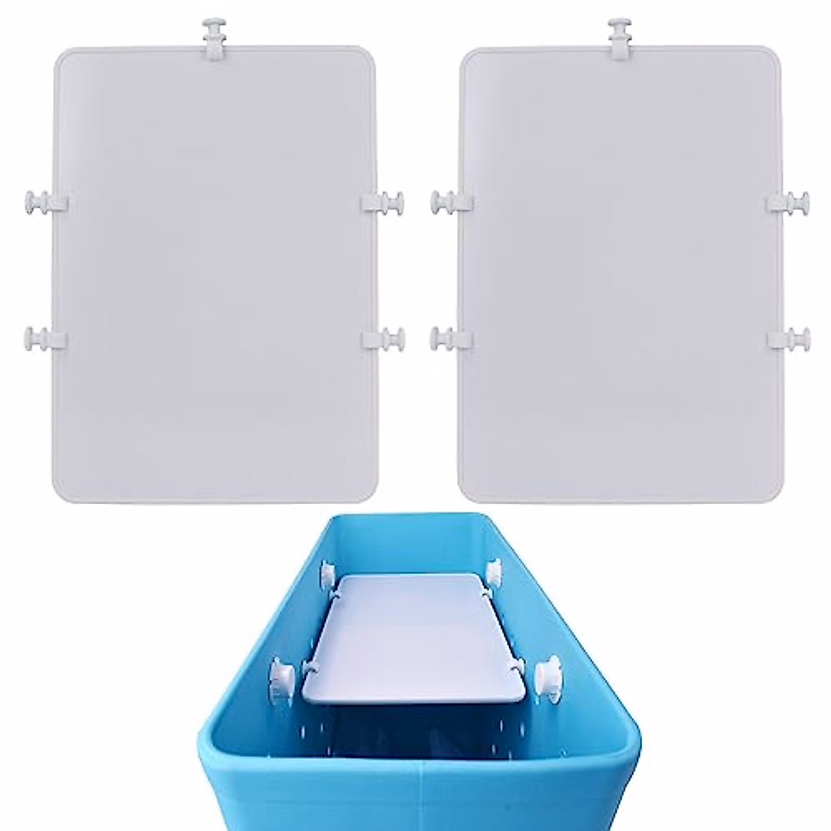 UeKeKicg 2 Pack Beach Bag Divider Tray for Bogg Bag Accessories Inserts for Bogg Bags Original, Compatible with Bogg Bag Large Help with Organizing your for Bogg Bag and Divide Space (2 Pack- White)