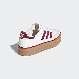 adidas Originals Women's Sleek Super 72 Leather Casual Fashion Sneakers, Cloud White/Grey One/Collegiate Burgundy, 11