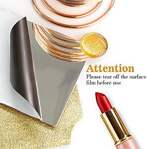 IBEET Unbreakable Stainless Steel Makeup Mirrors,Vanity Mirror Small for Purse Handbag Travel, Rectangular Handheld Compact Pocket Mirror Tiny Wallet Mirror Plate for Makeup