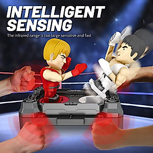 Electronic Boxing Toy with Scoring Screen, Kid Board Boxing Games, Body Interactive Punching RC Robots, Single Player& 2 Players Mode, K.O.& Scoring Winning Ways, Xmas/Birthday Gift for 4-7,8-12 boys