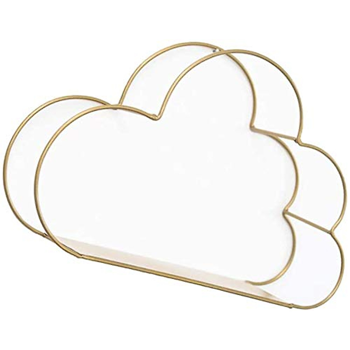 FRECI Metal Wall Hanging Storage Shelf Cloud-Shaped Wall Mount Hanging Organizer Suit for Bookshelf/Bathroom Storage Home Supplies - Bronze