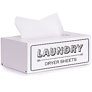 Dryer Sheet Holder Dispenser, Dryer Sheet Container, Dryer Sheets Holder for Laundry, Laundry sheet holder, Wood Dryer Sheet Box, Fabric Softener Sheet Storage Box for Decorations and Organization