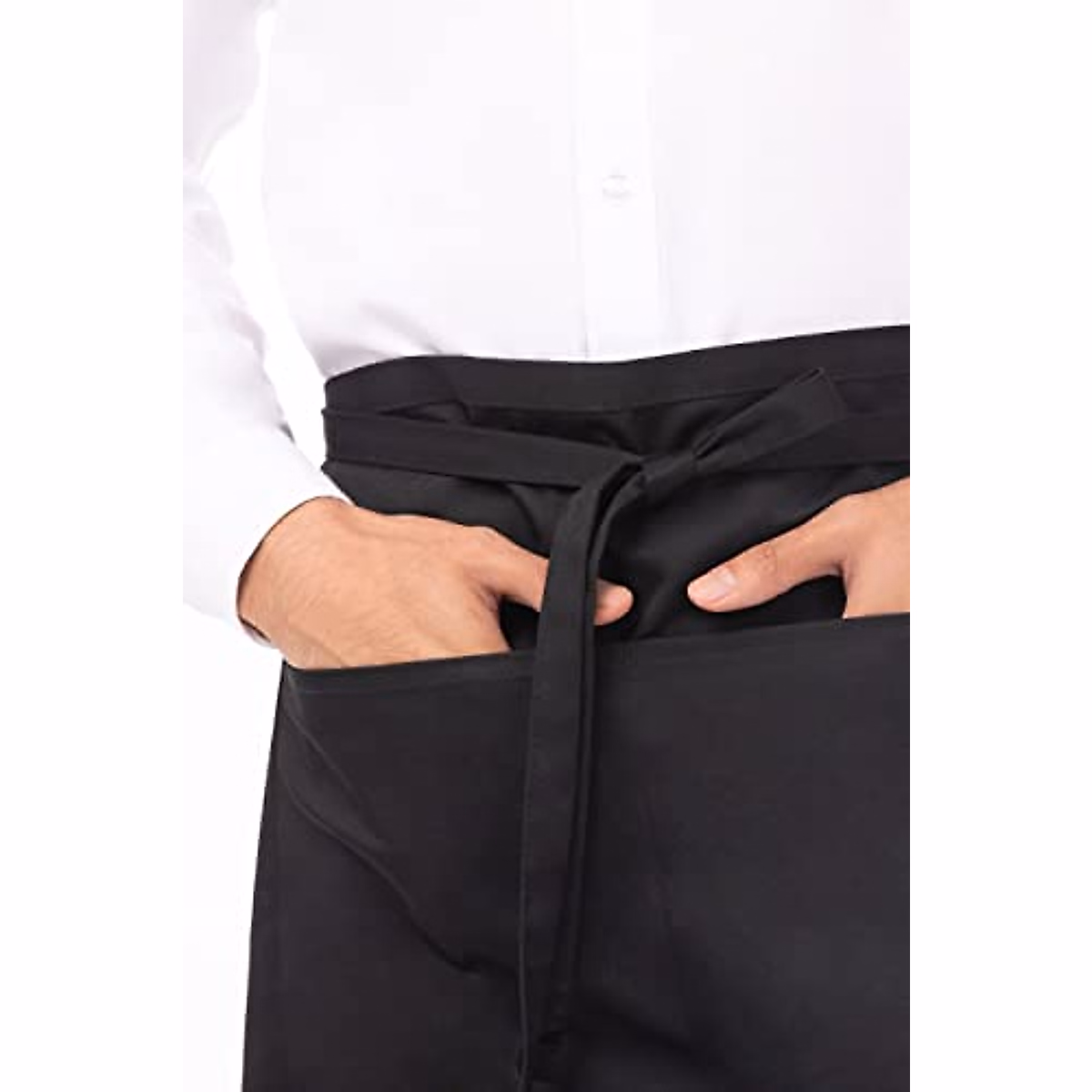 Chef Works Unisex Half Bistro Server Apron, Black, One Size