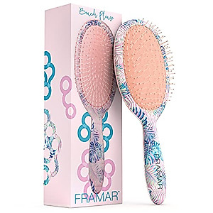 Framar Flowers Wet Detangler Brush – Brushes for Hair, Wet Dry Brush, Hair Detangler Brushes, Hairbrush for Women, Curly Hair Brush Detangler, Tangle Brush, Kids Brushes for Hair, Kids Hair Brush