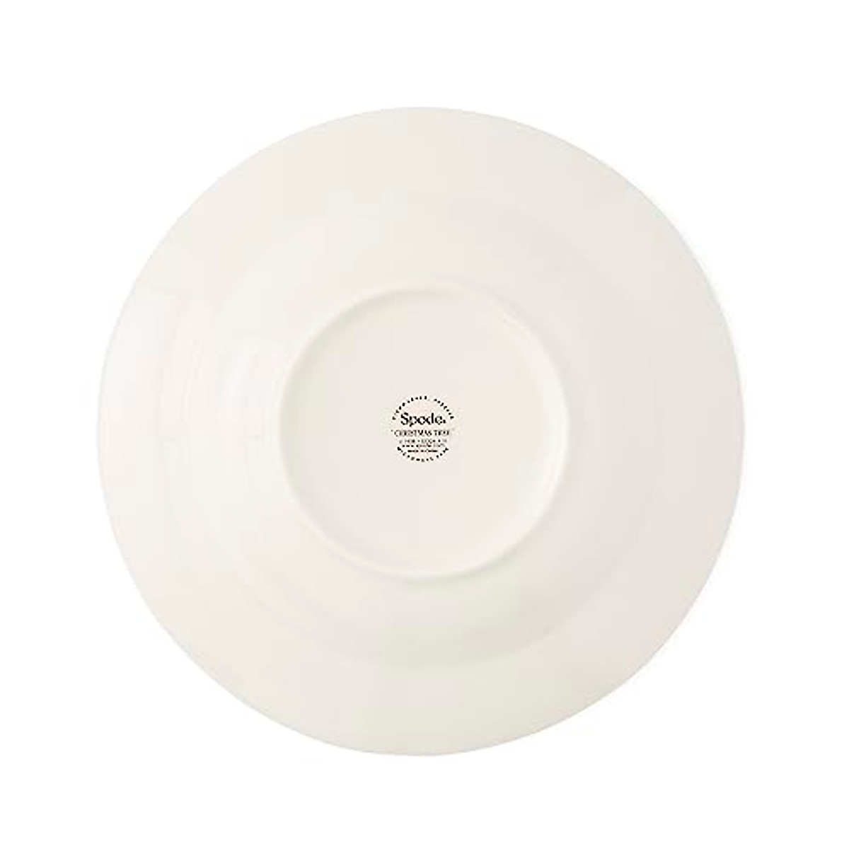 Spode Christmas Tree 9" Soup Plate (Set of 4) - Stoneware Soup Bowls with Festive Tree Design & Green Rim, Ideal for Serving Soup, Pasta, Salad - Microwave & Dishwasher Safe Holiday Dinnerware