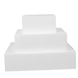 COLLBATH 3pcs Foam Cake Model Cake Foam Display Cake Foam Cake Foam Cake Dummies Faux Wedding Cakes Wedding Cake Stands Party Accessories Big Cake to Rotate White Round