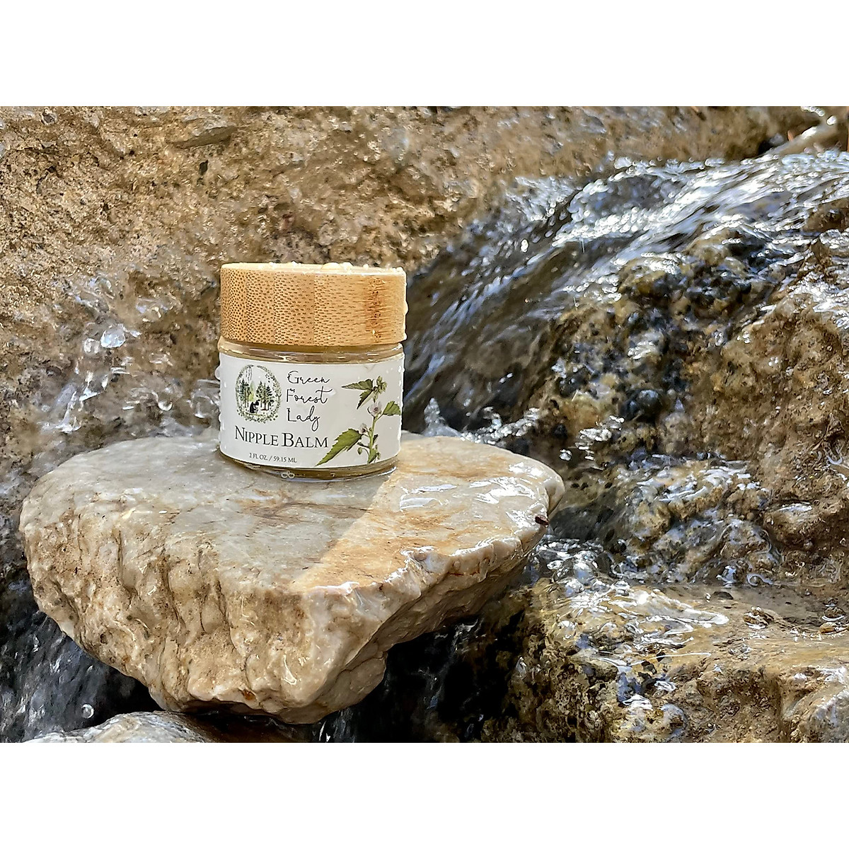 Green Forest Lady Organic Nipple Balm | Breast Feeding Essentials | Lanolin-Free, Gluten-Free | Relieves Soreness, Dryness, Cracking | Nursing Balm | Provides Protective Layer - 2 FL. OZ.