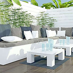 SHERWOOD 2 Pack Waterproof Pillow Protectors Outdoor Throw Pillowcase Encasement with Zipper Soft Quality White Pillow Cover for Living Room Patio Furniture Garden, Euro Size 26 x 26 Inches