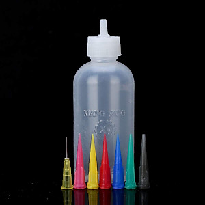 Zaldita Plastic Condiment Jam Painting Squeeze Bottles with Nozzles DIY Craft Cake Decorating Baking Tools for Frosting Syrup Honey Ketchup Mustard Sauce Clear 5Pcs/Set