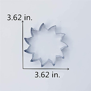 LILIAO Sun Cookie Cutter - 3.6 x 3.6 inches - Stainless Steel