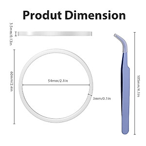 Ullnosoo Gasket Replacement for Hydro Flask Wide Mouth Flip Lid Cap, 6 PCS Silicone O Ring Leak Proof Seal for Hydroflask 2 inch with Tweezers, Easy to Install