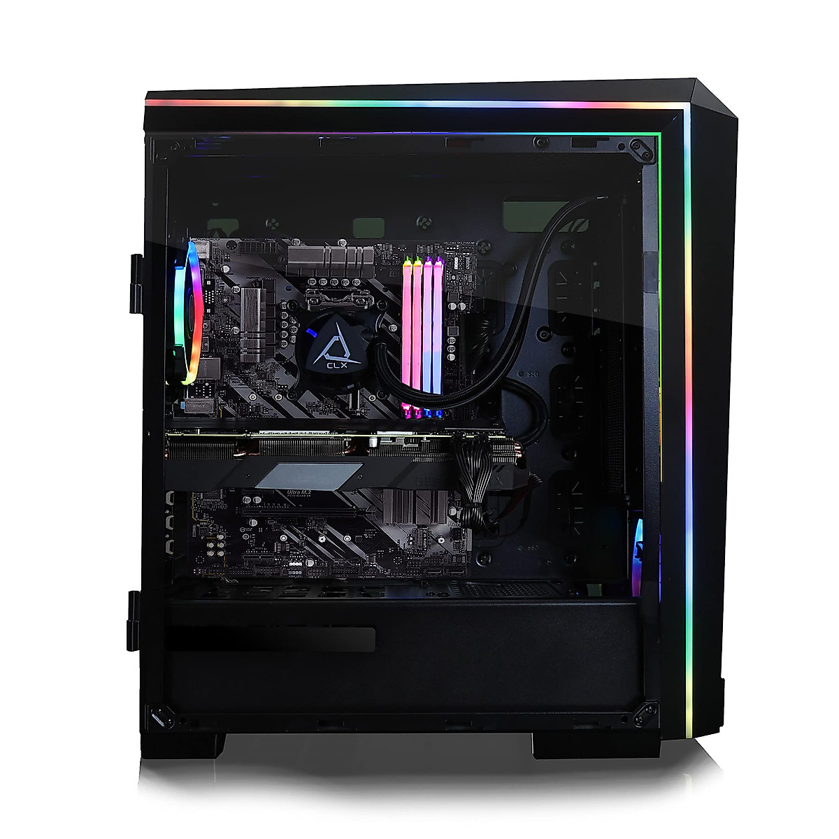 CLX Set - Liquid Cooled Intel Core i9 10900KF 3.7Ghz 10-Core Processor, 64GB DDR4 Memory, GeForce RTX 3080 10GB GDDR6X Graphics, 1TB SSD, 6TB HDD, WiFi, Windows 11 Home 64-bit