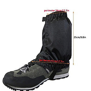 HomDSim Leg Gaiter Waterproof Anti-Tear Ankle Gaiters Outdoor Hiking Walking Climbing Hunting Snow Legging Gaiters